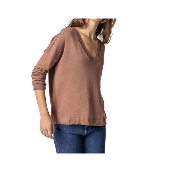 Lilla P | Sweaters | New Lilla P Wrapped Seam Vneck Sweater In Hickory ...